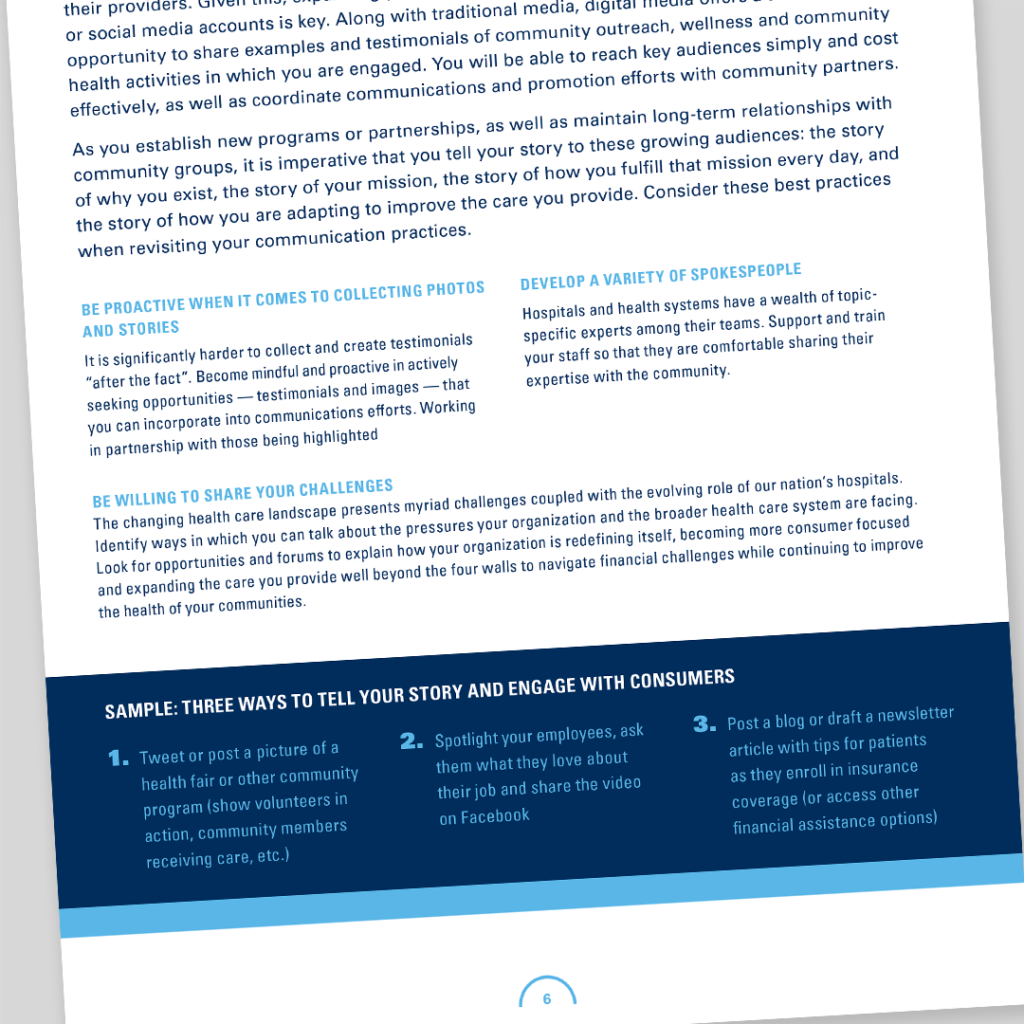 Telling the Hospital Story - hughes design | communications